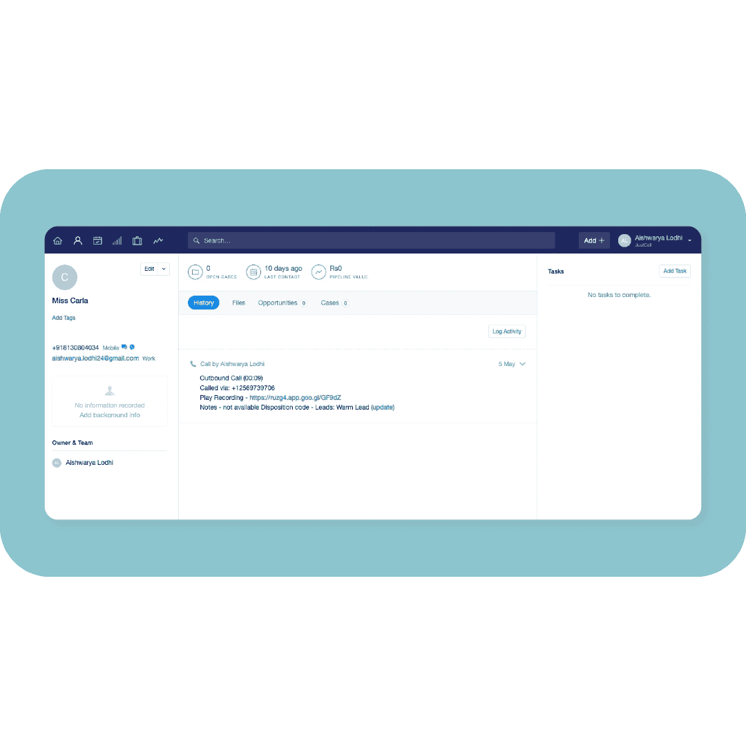 Integrate Phone Calls with Capsule | JustCall.io