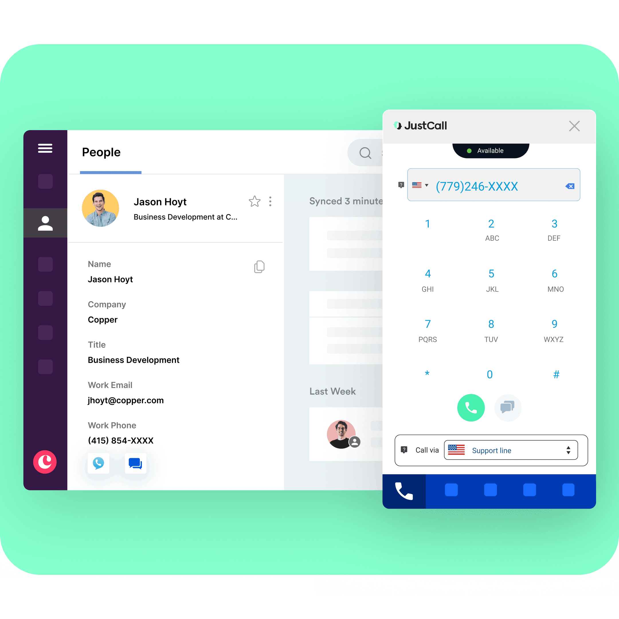 Integrate Copper CRM with JustCall | Copper Phone Integration