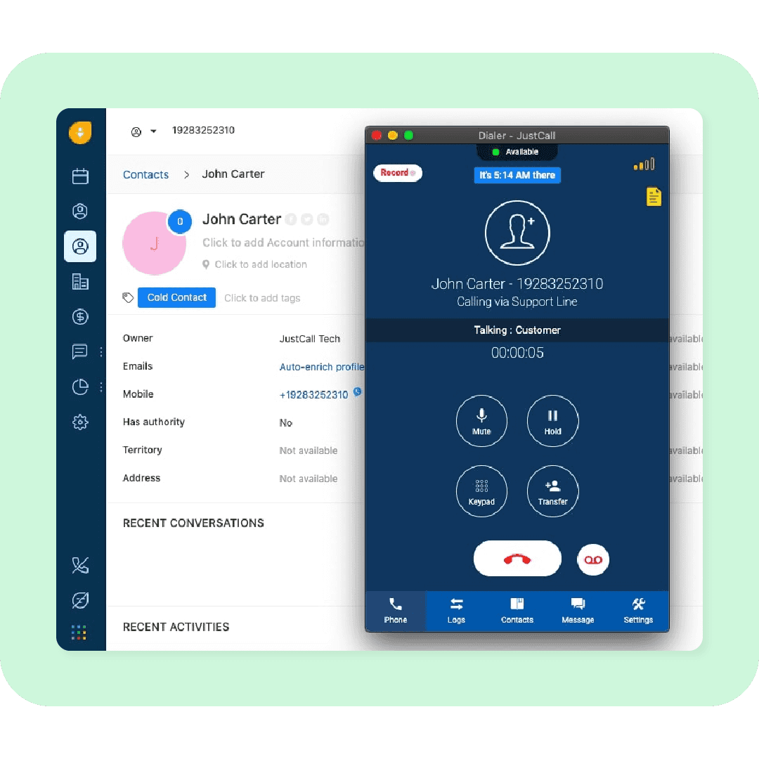 Integrate Freshsales with Phone & SMS | JustCall