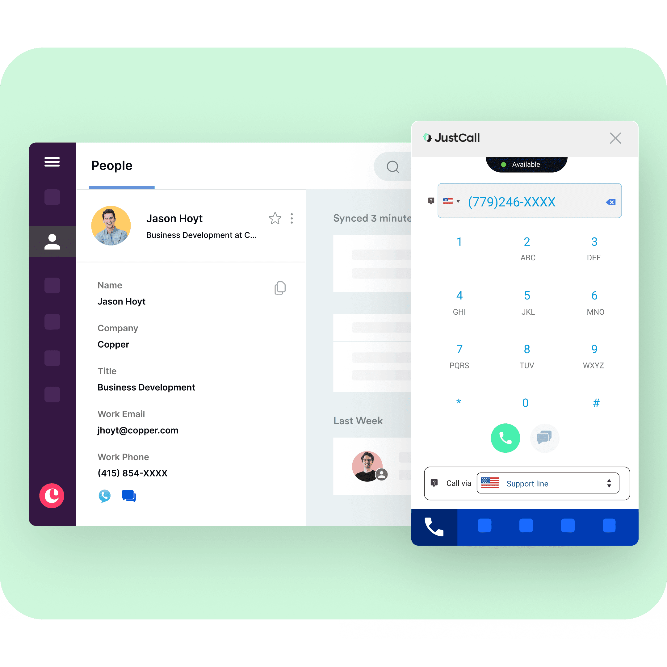 Integrate phone calls with Copper | JustCall.io
