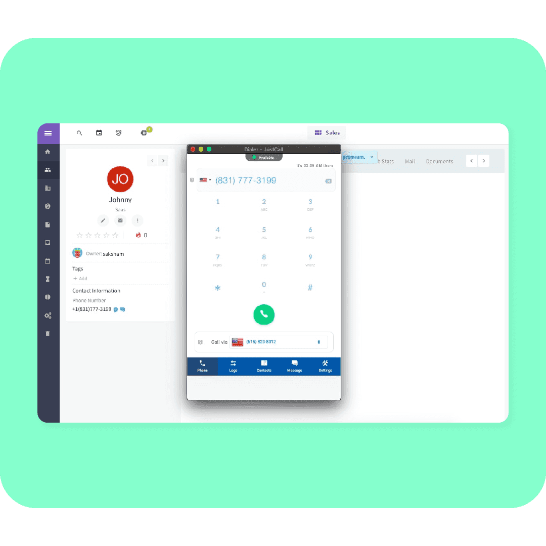 Integrate Phone Calls with Agile CRM | JustCall.io