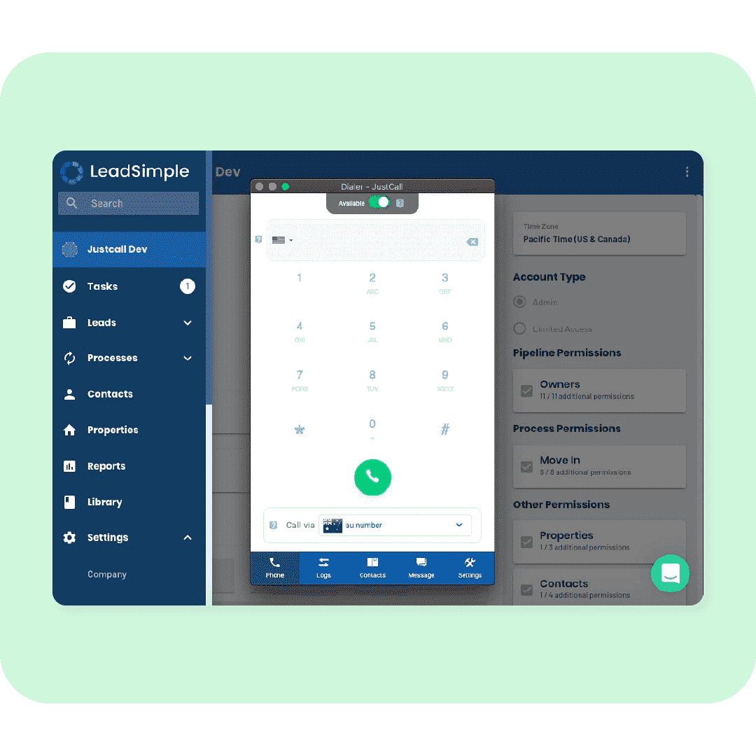 Integrate LeadSimple with JustCall | LeadSimple Integrations