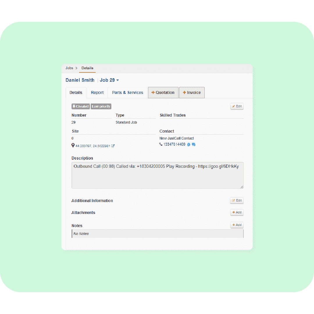 Integrate Calls and Texts with Synchroteam | JustCall.io