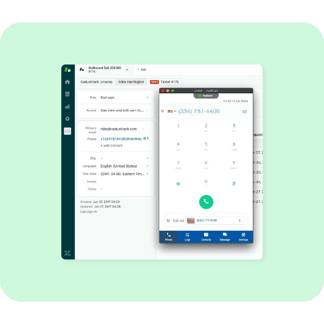 Integrate Phone Calls with Zendesk | JustCall.io