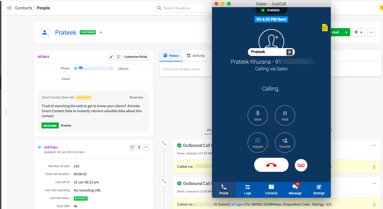 What's Possible With JustCall-Pipedrive Phone Integration? | JustCall Blog